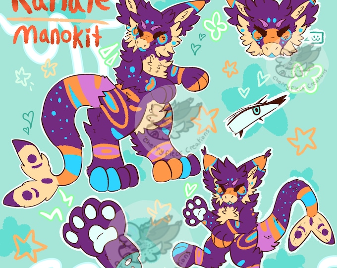 Furry Fursona Manokit Adoptable Design kahale - Etsy