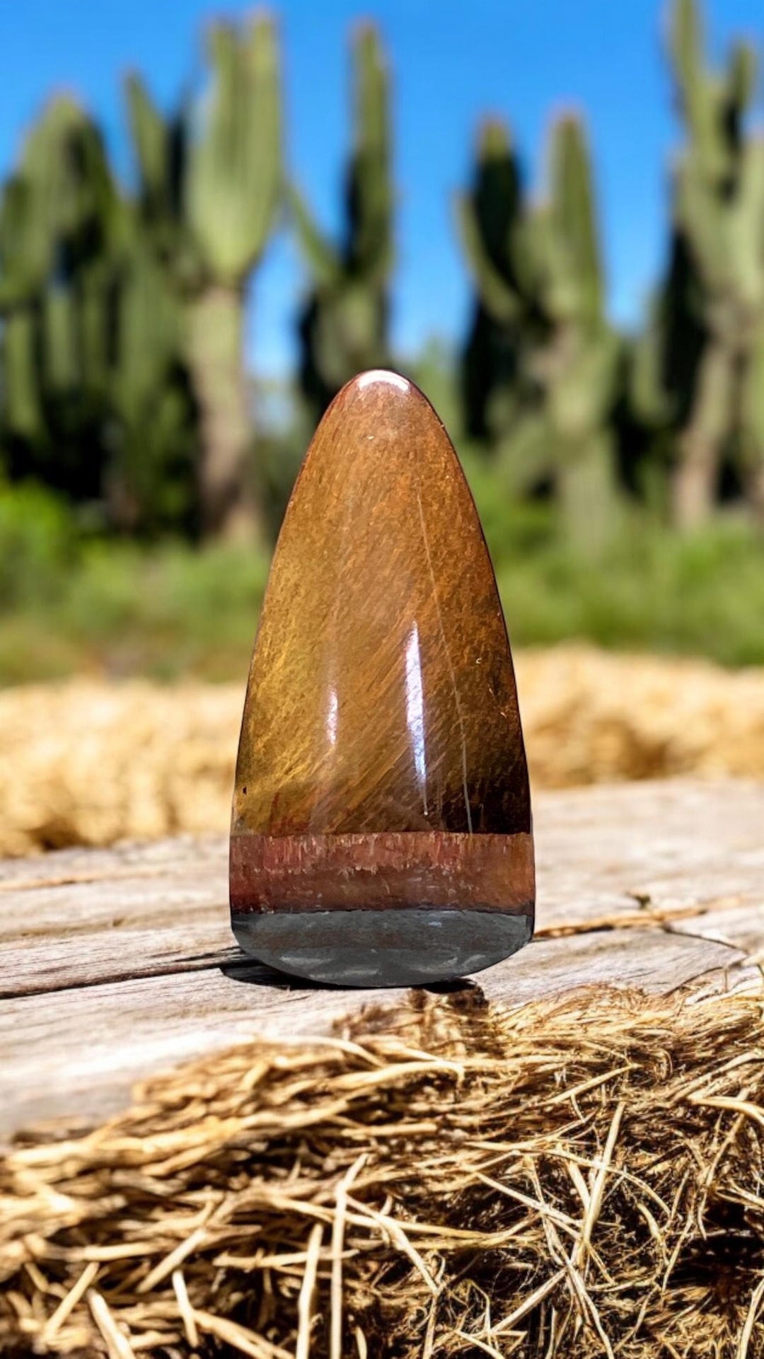 Tiger's Eye Cabochon MARRA MAMBA Variety - Handmade Triangular Cabochon ...