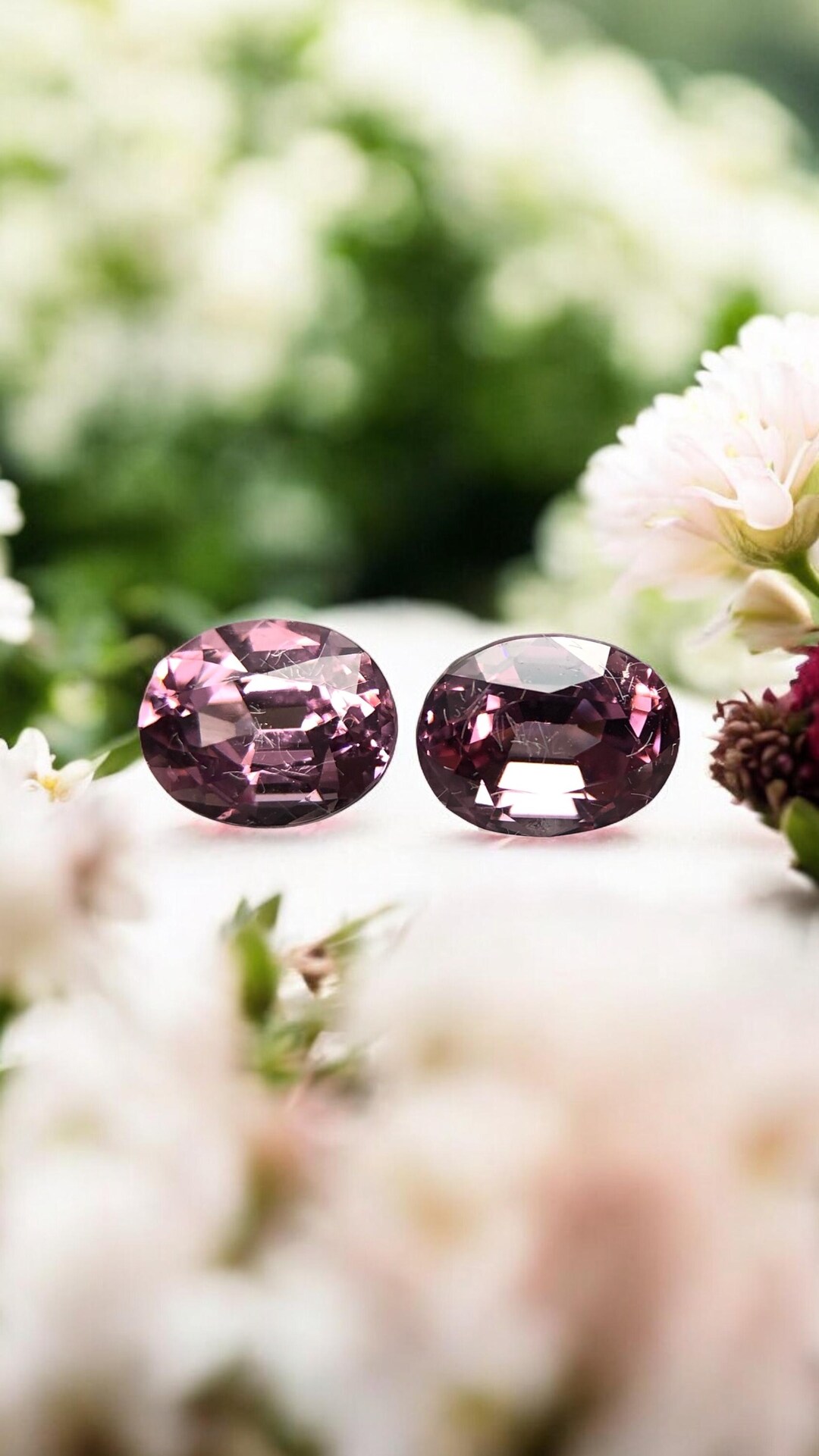 Pair of Faceted Pink Spinels 6.3x5mm - 1.90 Carat, Oval Shape - Burma - Etsy