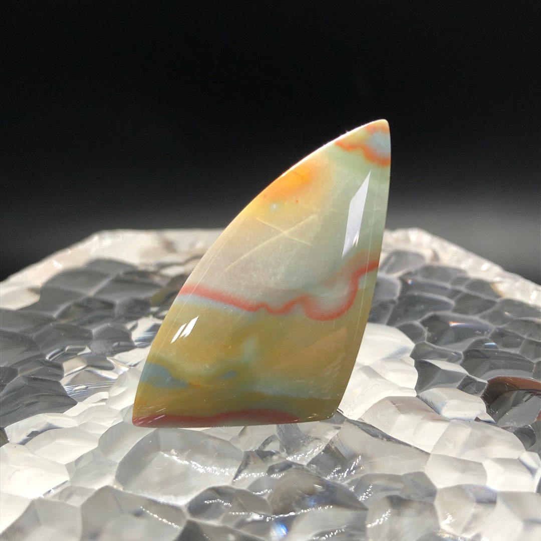 Natural Multicolor CRAYOLA Jasper Stone 43mm Handmade Free-form ...