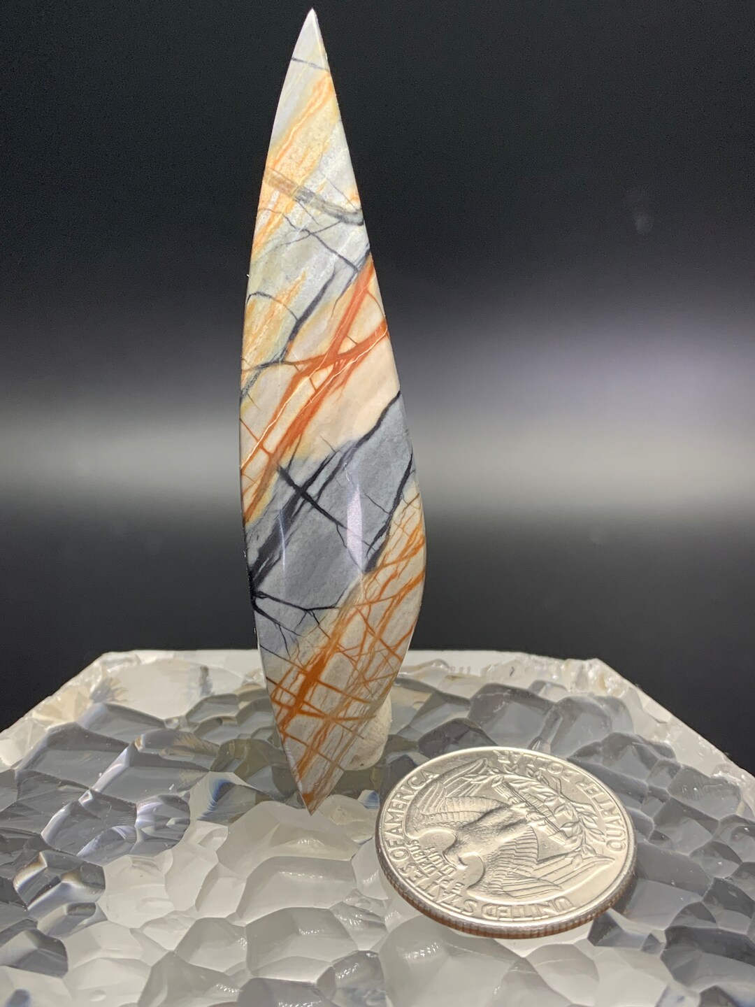 Natural Picasso Landscape Jasper marble Freeform Cabochon 76MM Mineral ...