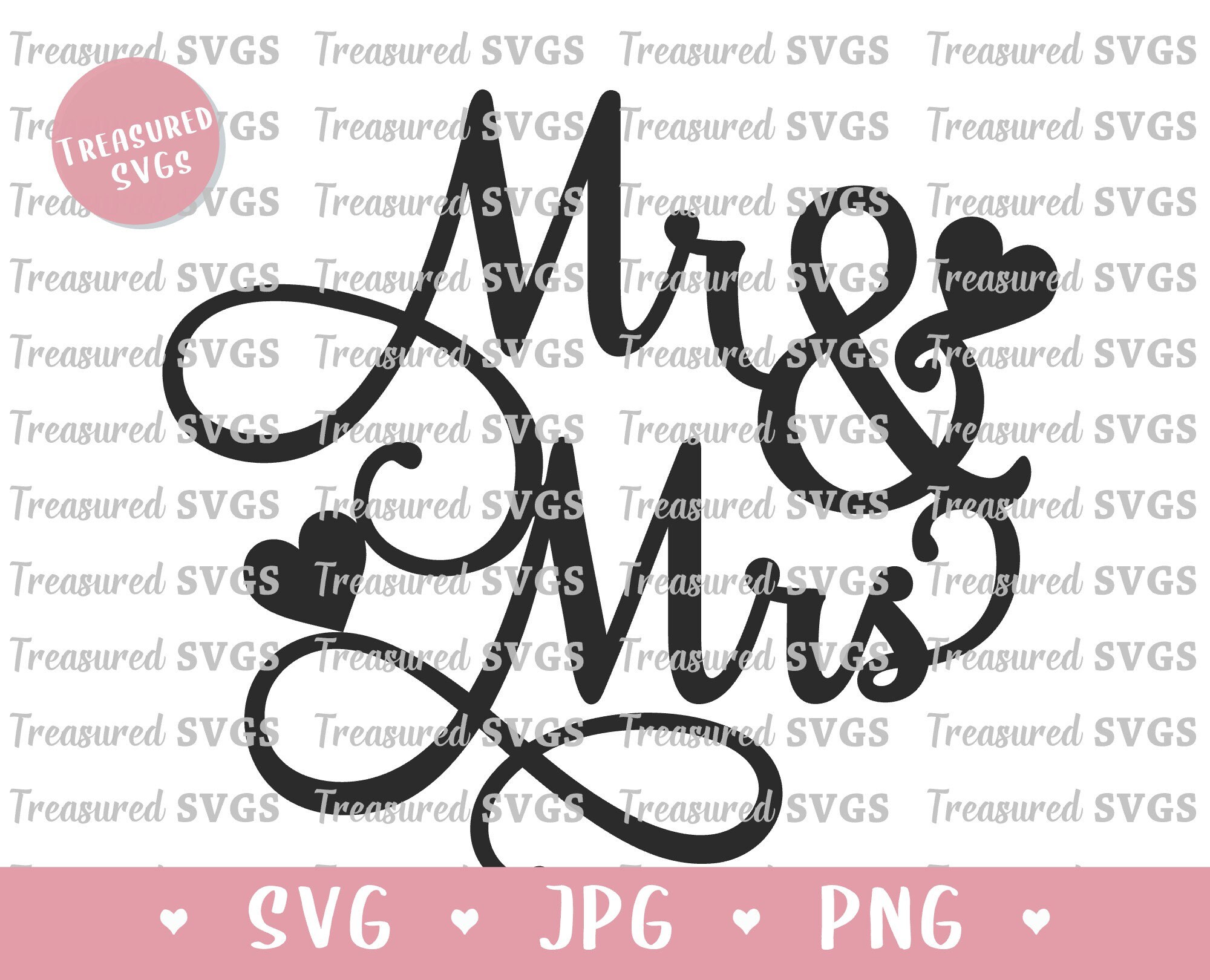 SVG Mr and Mrs Cake Topper - Mr & Mrs SVG Digital Download - Wedding ...