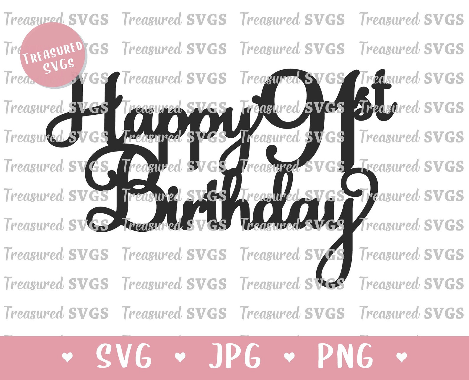 SVG Happy 91st Birthday Cake Topper Ninety One Cake Topper - Etsy UK