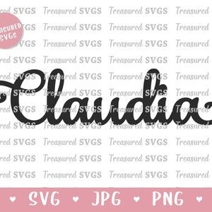 DOWNLOAD Claudia SVG Cake Topper - Claudia Cake Topper - Claudia Name ...