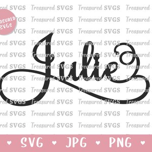 DOWNLOAD Julie SVG Cake Topper - Julie Cake Topper - Julie Name ...