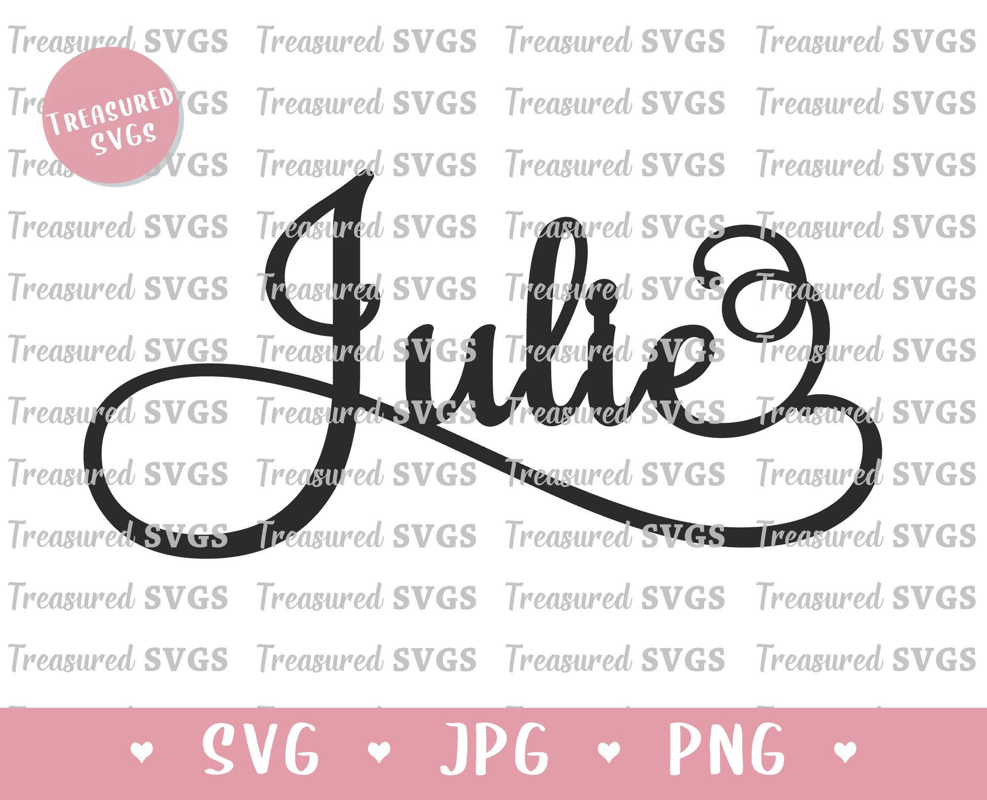 DOWNLOAD Julie SVG Cake Topper - Julie Cake Topper - Julie Name ...