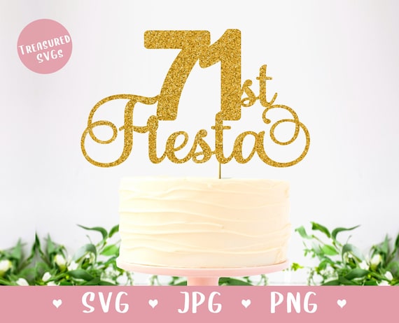 SVG Happy 71st Birthday Cake Topper Happy Birthday Cake - Etsy Australia