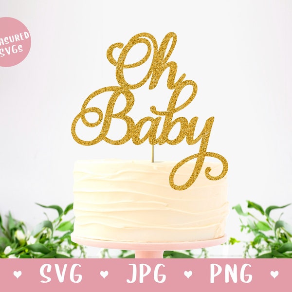 Oh Baby Cake Topper - Etsy UK
