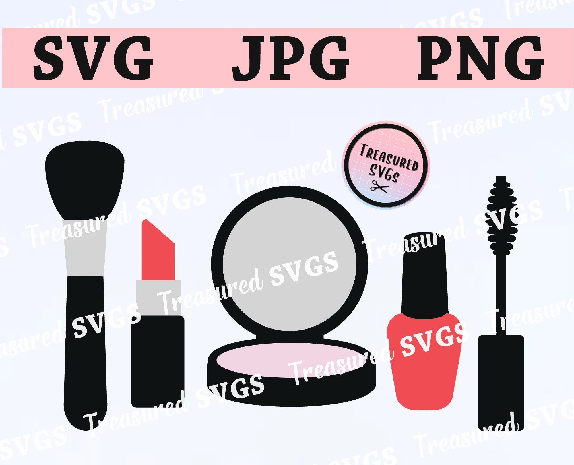 Makeup SVG Make up SVG Beauty Svg Lipstick Svg Mascara Svg | Etsy