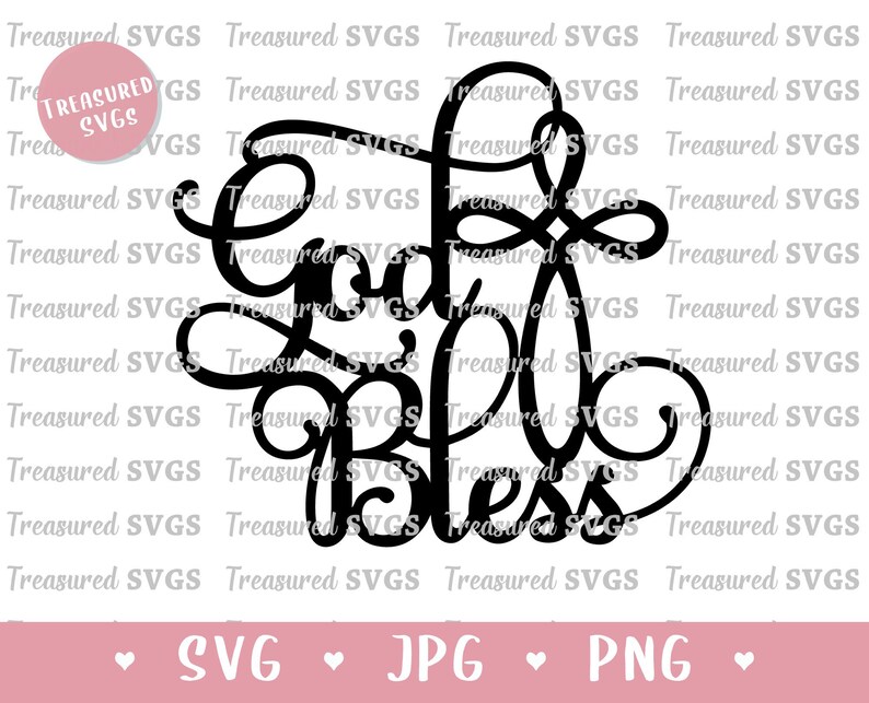 SVG God Bless Cake Topper First Communication SVG Baptism | Etsy