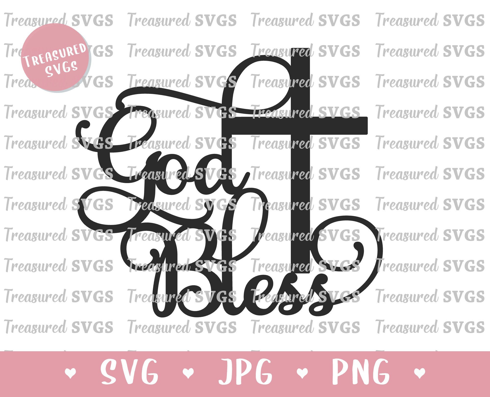 SVG God Bless Cake Topper First Communication SVG Baptism - Etsy