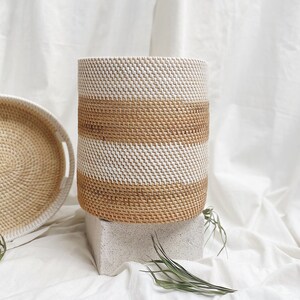 Lombok Rattan Basket Rattan Dustbin Bali Basket Art Wicker - Etsy