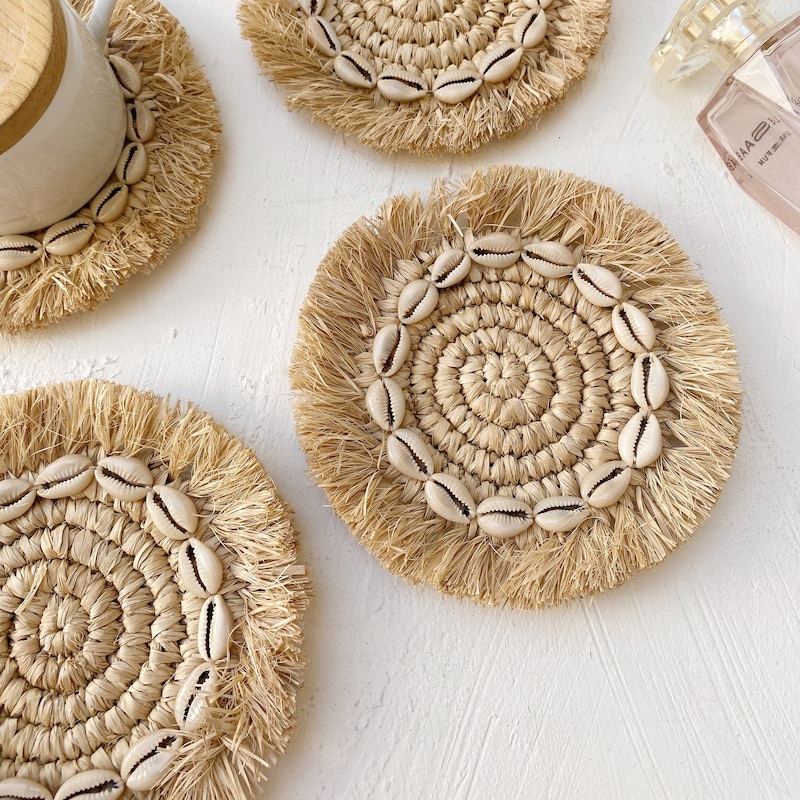 Seashell Coasters - Etsy