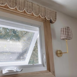 Rattan Scallop Window Pelmet, Window Wicker Cornice, Rattan Valance ...