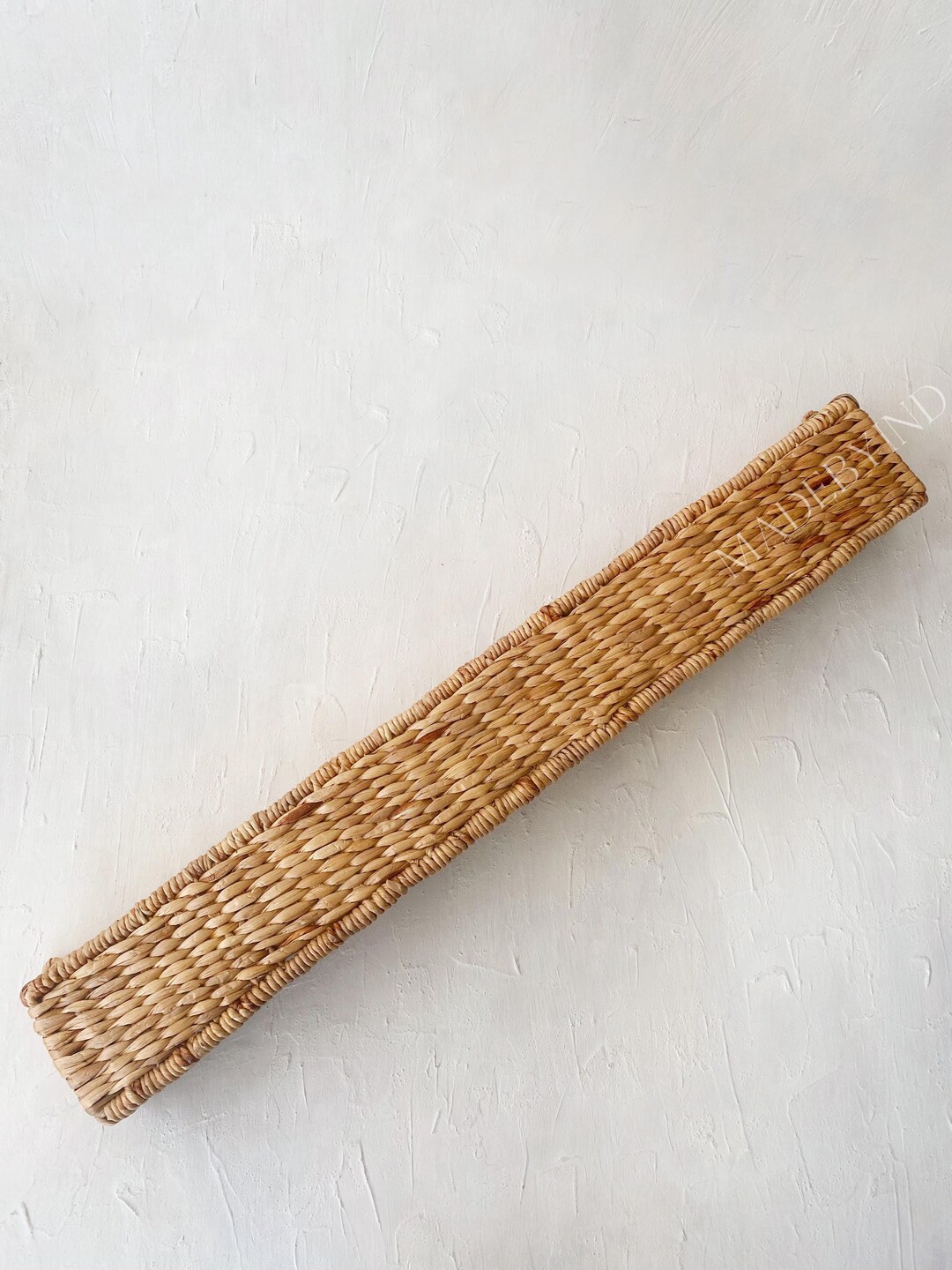 Straight Water Hyacinth Window Pelmet: Natural Woven Valance, Valances ...