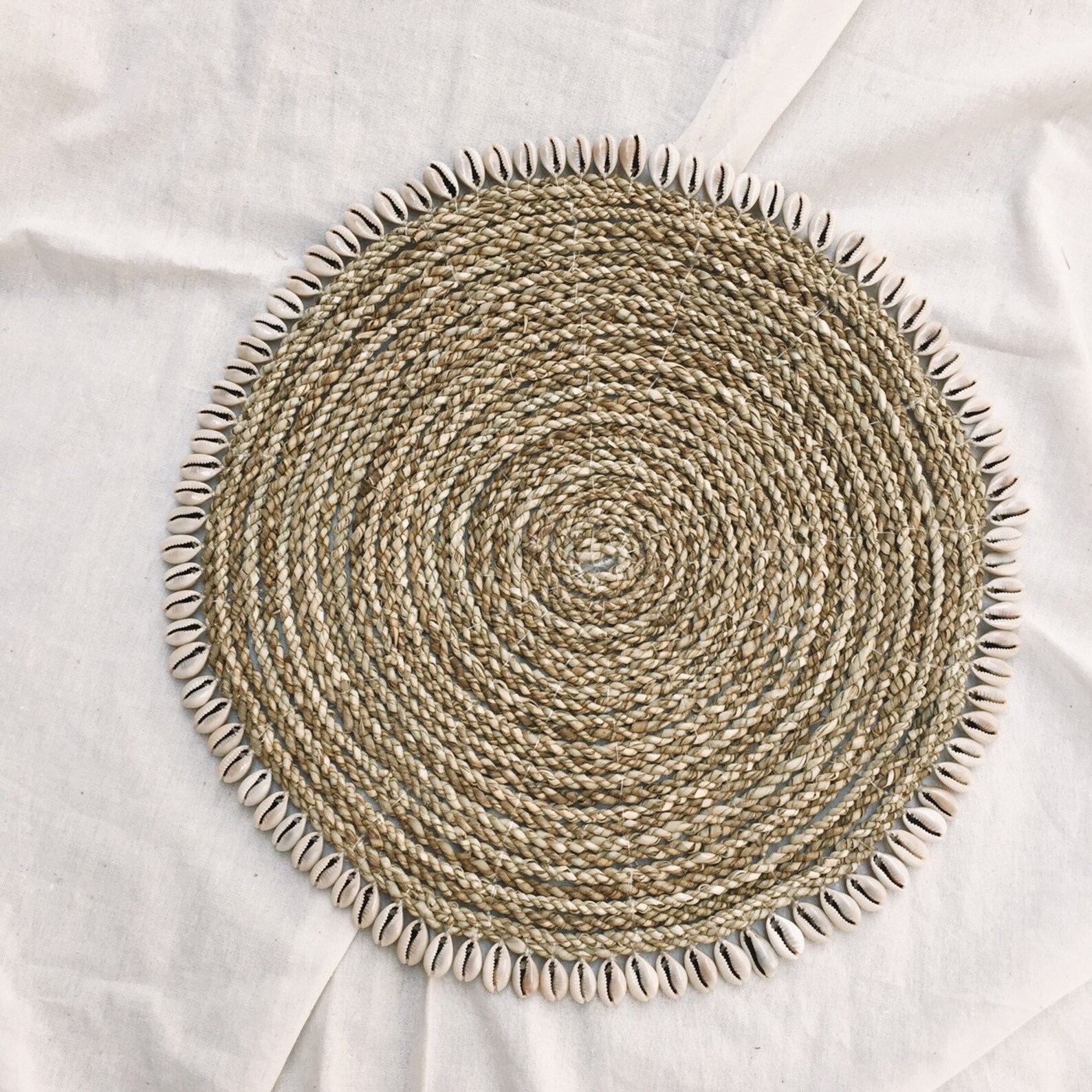 Shell Placemats Straw Wicker Placemats Bali Placemats Decor | Etsy