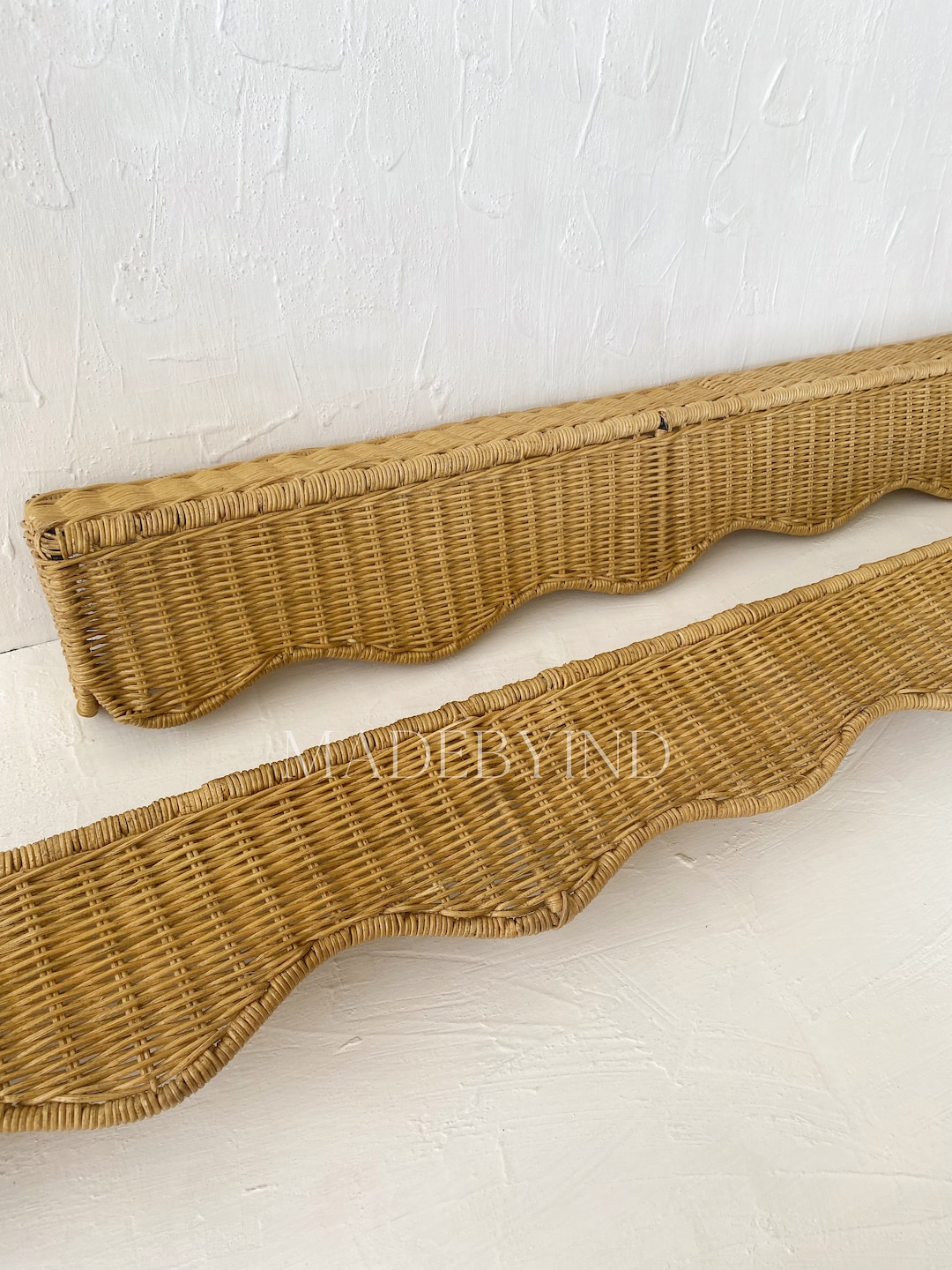Natural Wave Rattan Window Pelmet, Window Pelmet, Rattan Valance Made ...