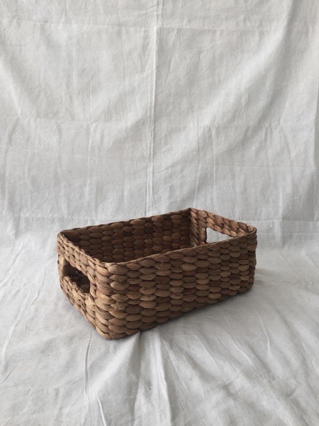 Boho Wicker Rectangle Basket Hand Woven Table Container - Etsy