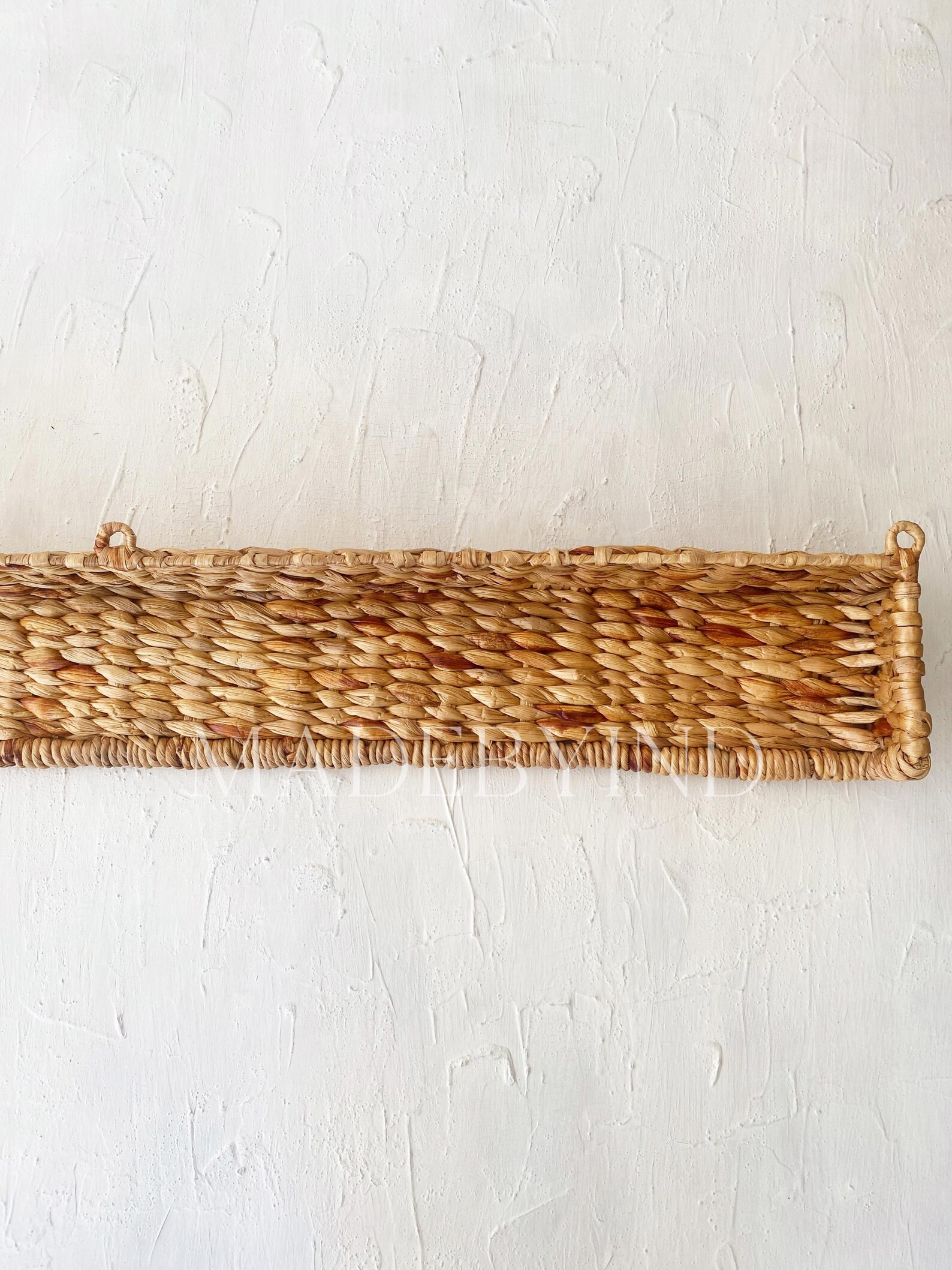 Straight Water Hyacinth Window Pelmet: Natural Woven Valance, Valances ...