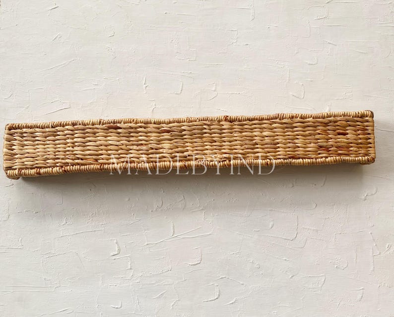 Straight Water Hyacinth Window Pelmet: Natural Woven Valance, Valances ...