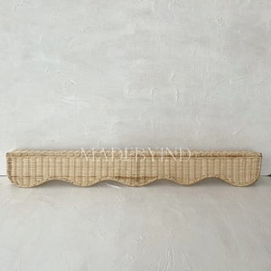 Natural Wave Rattan Window Pelmet, Window Pelmet, Rattan Valance Made ...