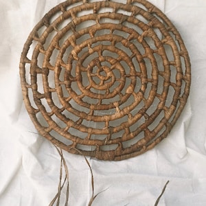 Set of 8 Natural Wall Decor, Boho Wall Art, Boho Wall Basket and Wall ...