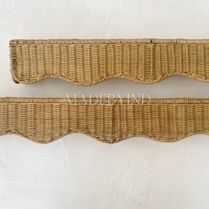 Natural Wave Rattan Window Pelmet, Window Pelmet, Rattan Valance Made ...