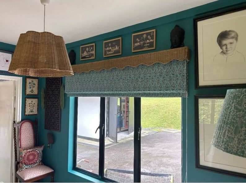 Natural Wave Rattan Window Pelmet, Window Pelmet, Rattan Valance Made ...