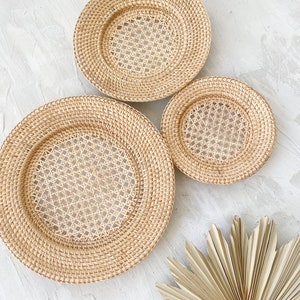 Set of 8 Natural Wall Decor, Boho Wall Art, Boho Wall Basket and Wall ...