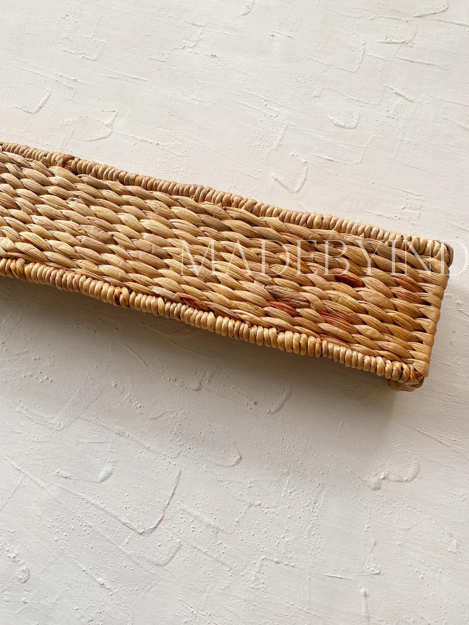 Straight Water Hyacinth Window Pelmet: Natural Woven Valance, Valances ...