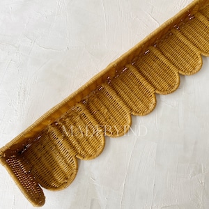 Natural Scallop Rattan Window Pelmet, Window Pelmet, Rattan Valance ...