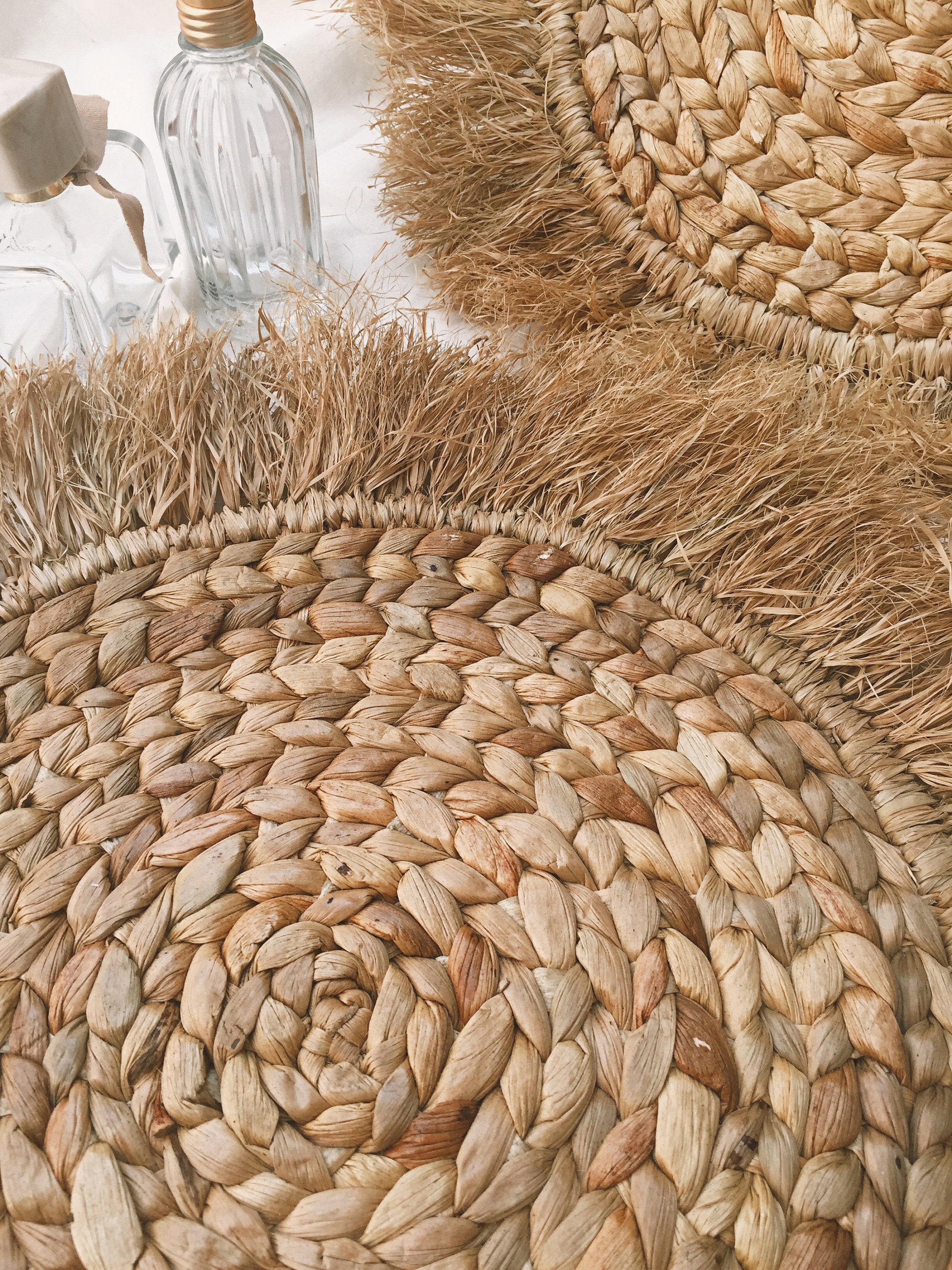 Boho Placemats Natural Placemats Vintage Woven Braided | Etsy