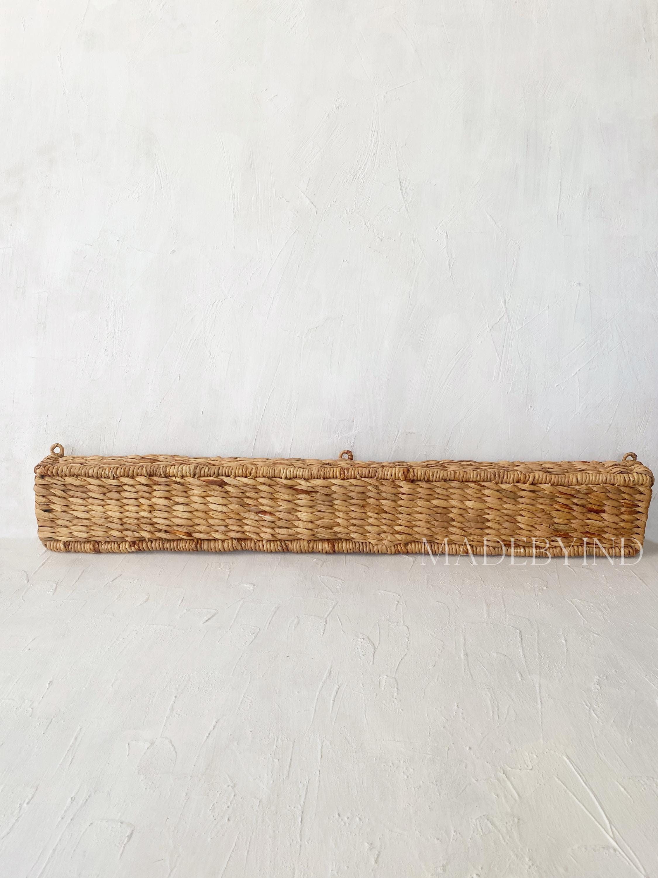 Straight Water Hyacinth Window Pelmet: Natural Woven Valance, Valances ...