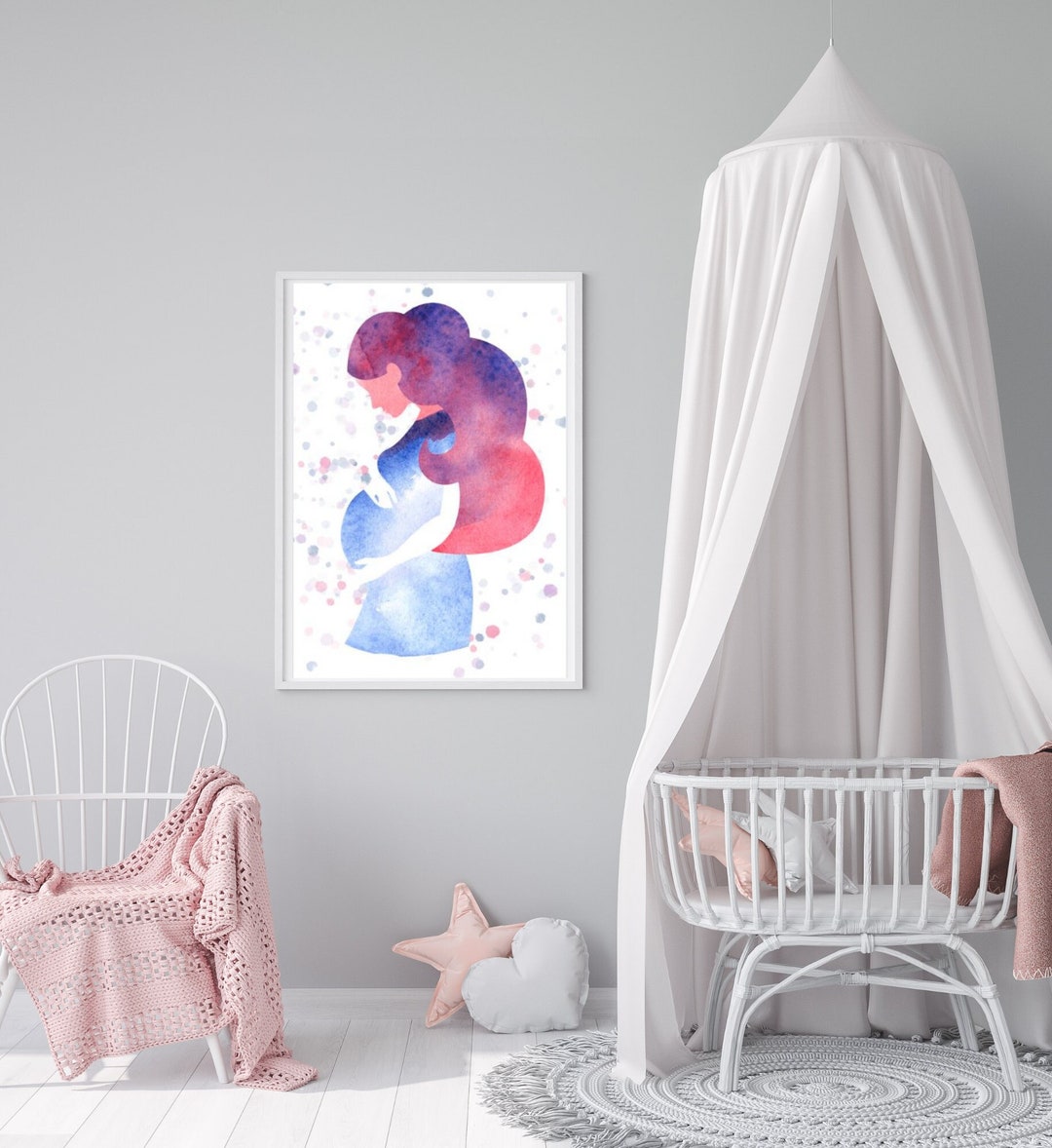 Printable Mother's Day Wall Art Pregnancy Nursery Art Work for Framing ...