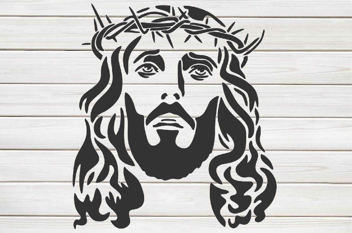 Jesus Head Stencil