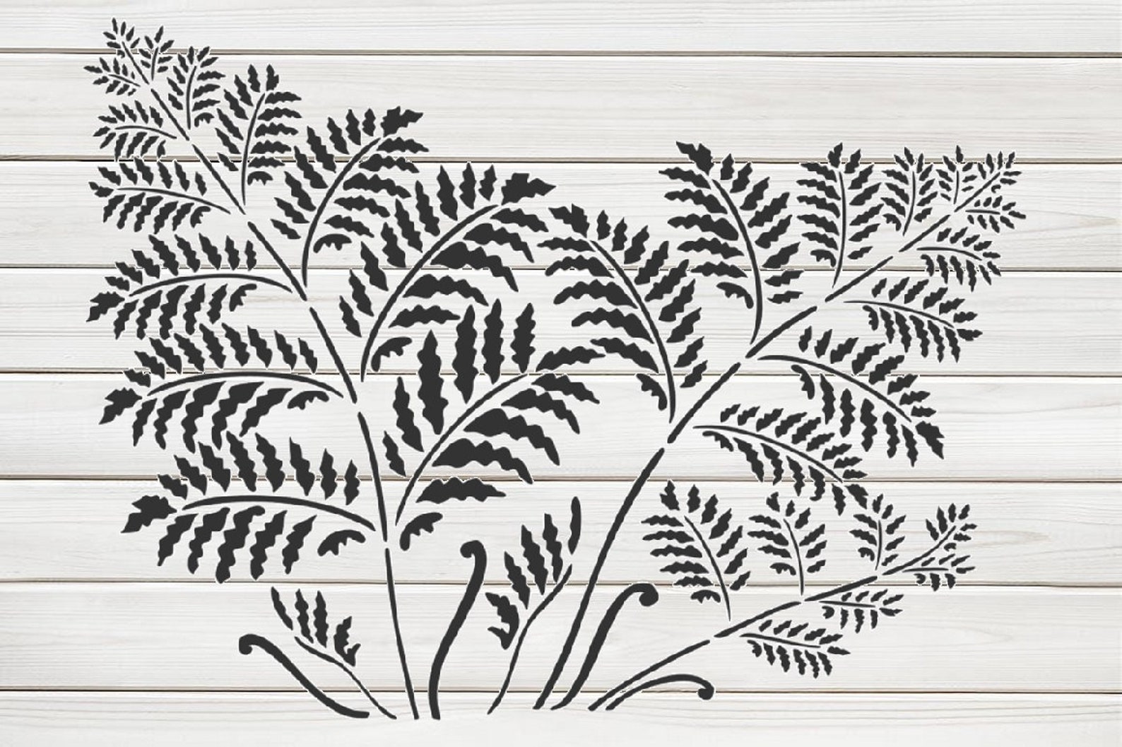 Fern Plant Leaves Stencil Model Image Design Print Digital - Etsy