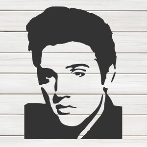 Elvis Presley Portrait Stencil Model Image Design Print Digital ...