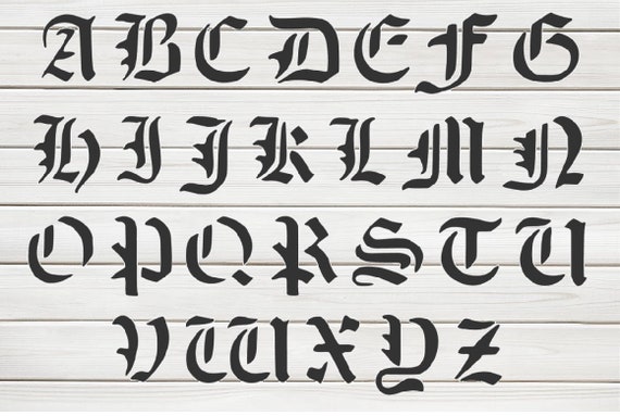 Old English Letter Designs