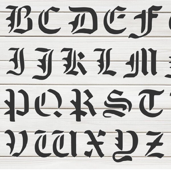 Old English Printable - Etsy