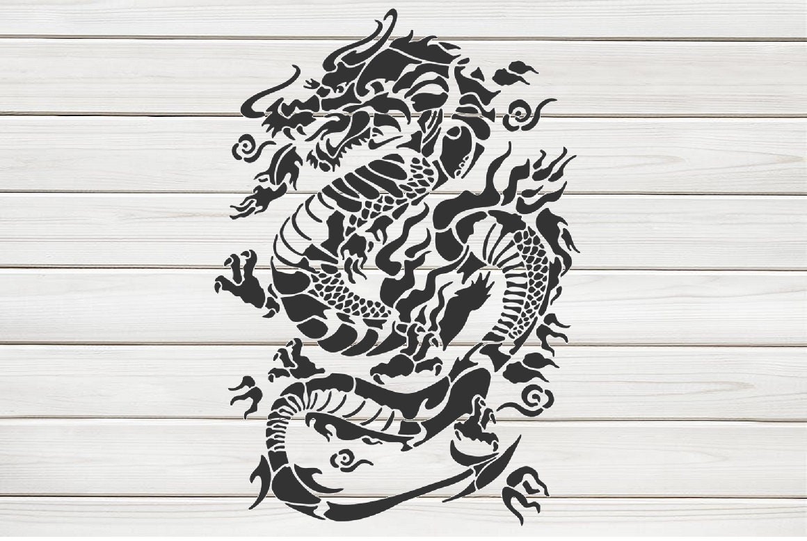 Dragon Stencil Template