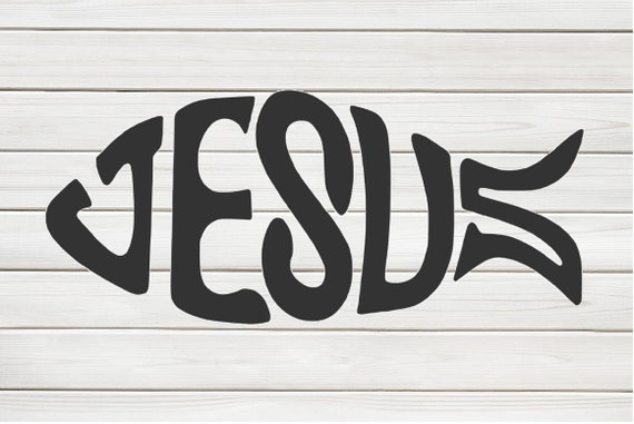 Jesus Christ is Fish Stencil Model Design Print Digital - Etsy