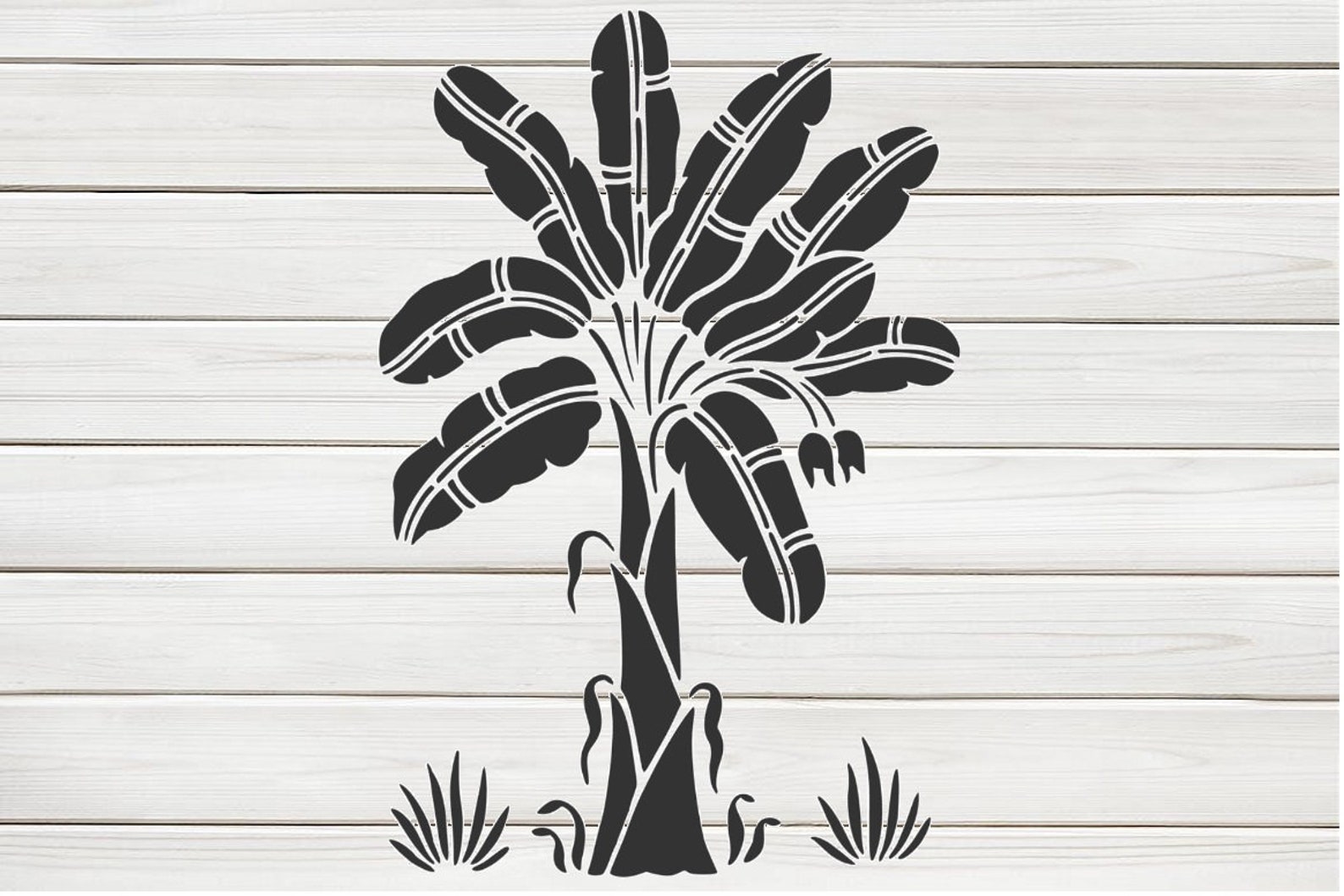 Beautiful Banana Tree Stencil Model Image Design Print Digital | Etsy
