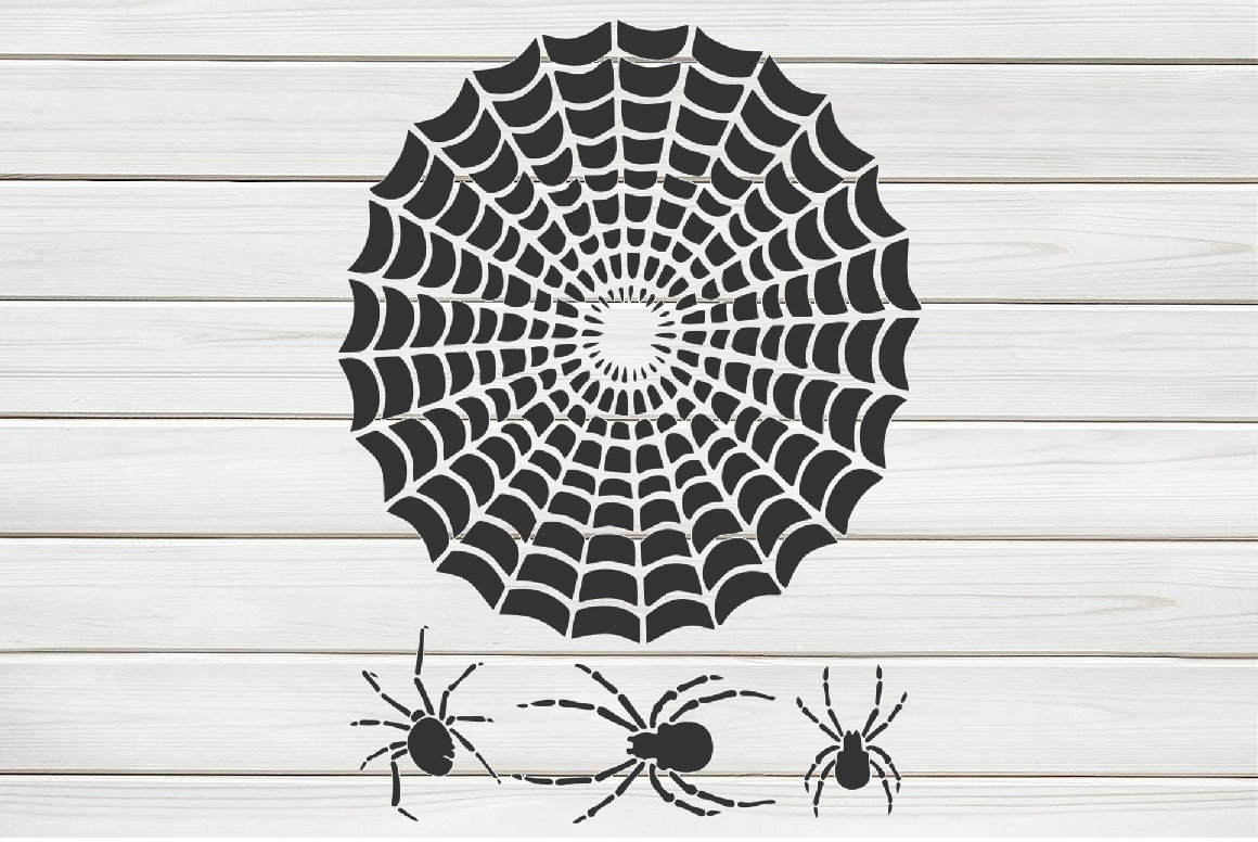 Scary Spiders Web Stencil Model Image Design Print Digital - Etsy UK