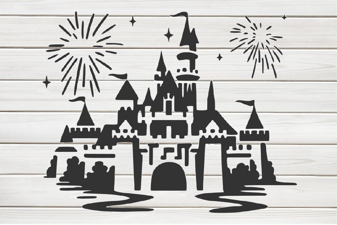 Beautiful Princess Castle Stencil Model Image Design Print Digital ...