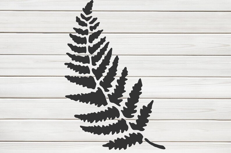 One Large Fern Leaf No7 Stencil Model Image Design Print - Etsy Sweden