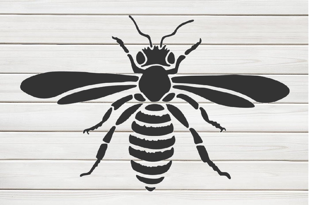Large Queen Bee Insect Stencil Model Image Design Print Digital ... Large Queen Bee Insect Stencil Model Image Design Print Digital ...