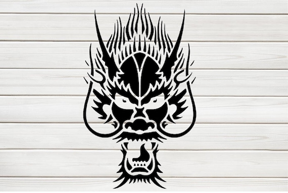 Dragon Face Stencil