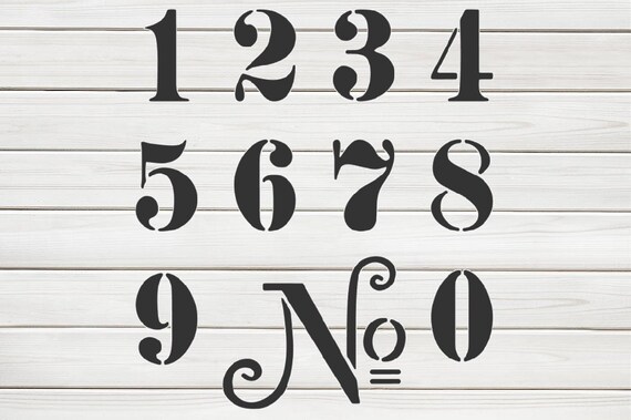 Nice Street Door Number Stencil Model Image Design Print | Etsy