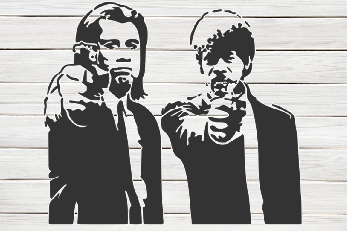 P F Travolta Hitmen Stencil Template Model Design Print - Etsy Israel
