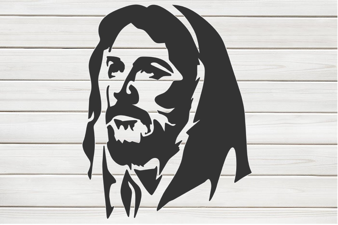 Loving Jesus Christ Face Stencil Template Design Print Digital - Etsy